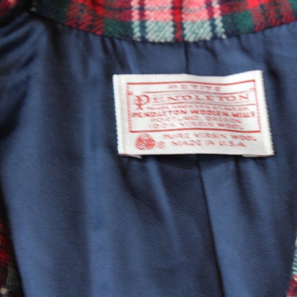 Pendleton | Skirts | Vintage Pendleton Tartan Wool Plaid Skirt Suit Red ...